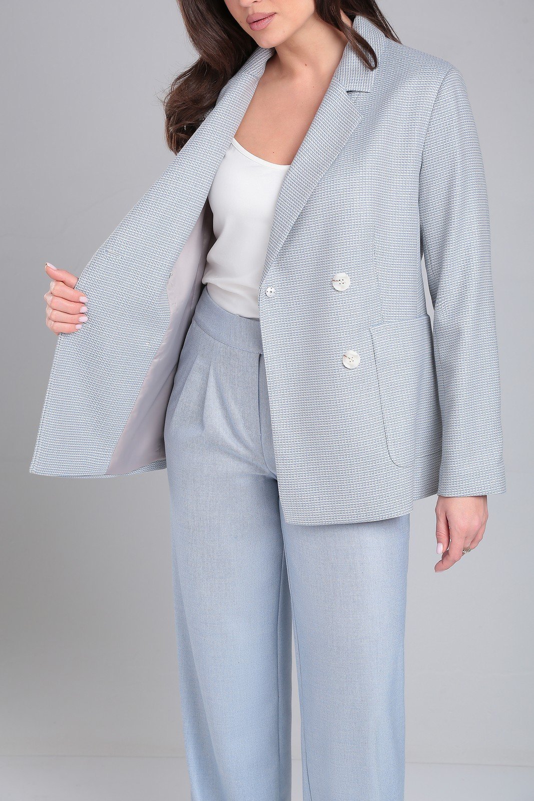 Жакет 11347 голубая лапка LeNata купить в интернет магазине Велесмода